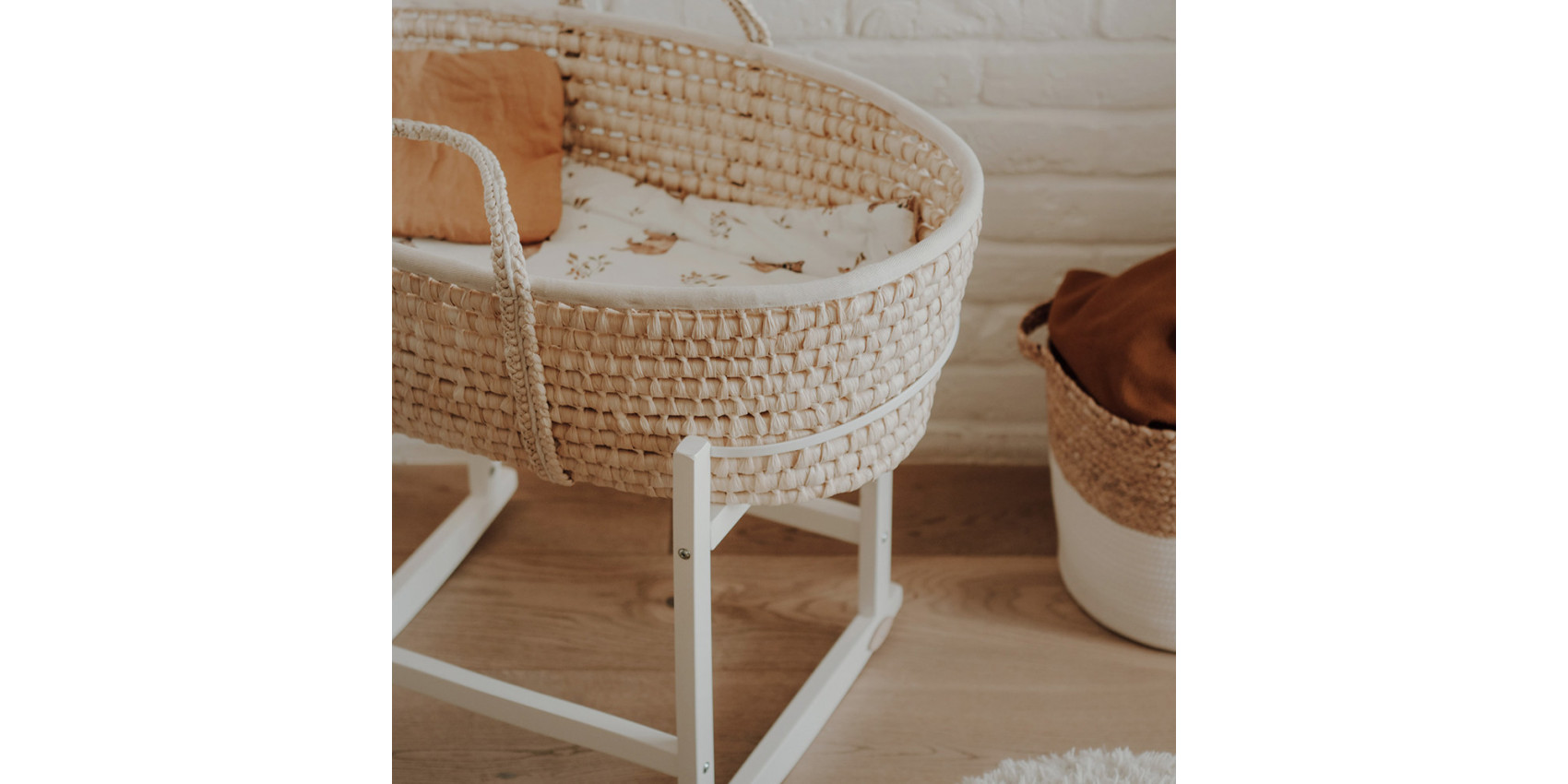 Couffin bébé en fibres naturelles