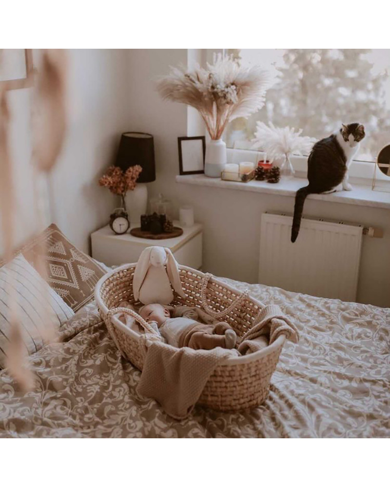 Couffin bébé en fibres naturelles